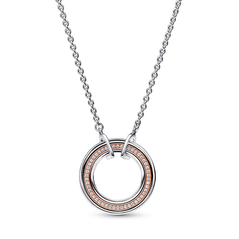 Colar Signature Dois Tons Logo Pave [ENCOMENDA]